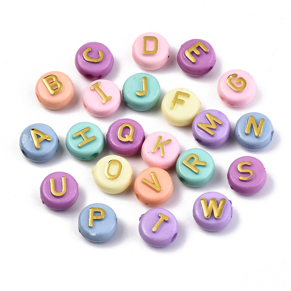 Pastel Alphabet Letters Mix, 620pcs – Damaris Beads