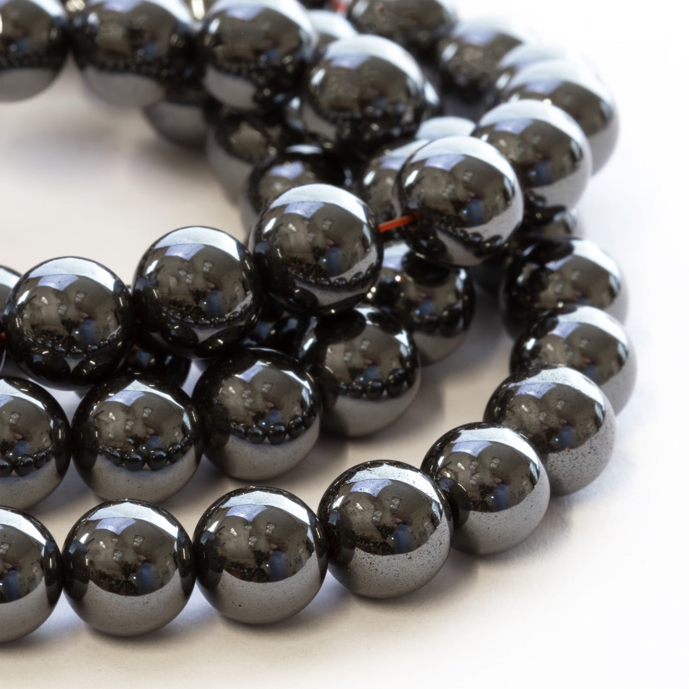 Gun Metal Round Hematite Bead Strand – Damaris Beads
