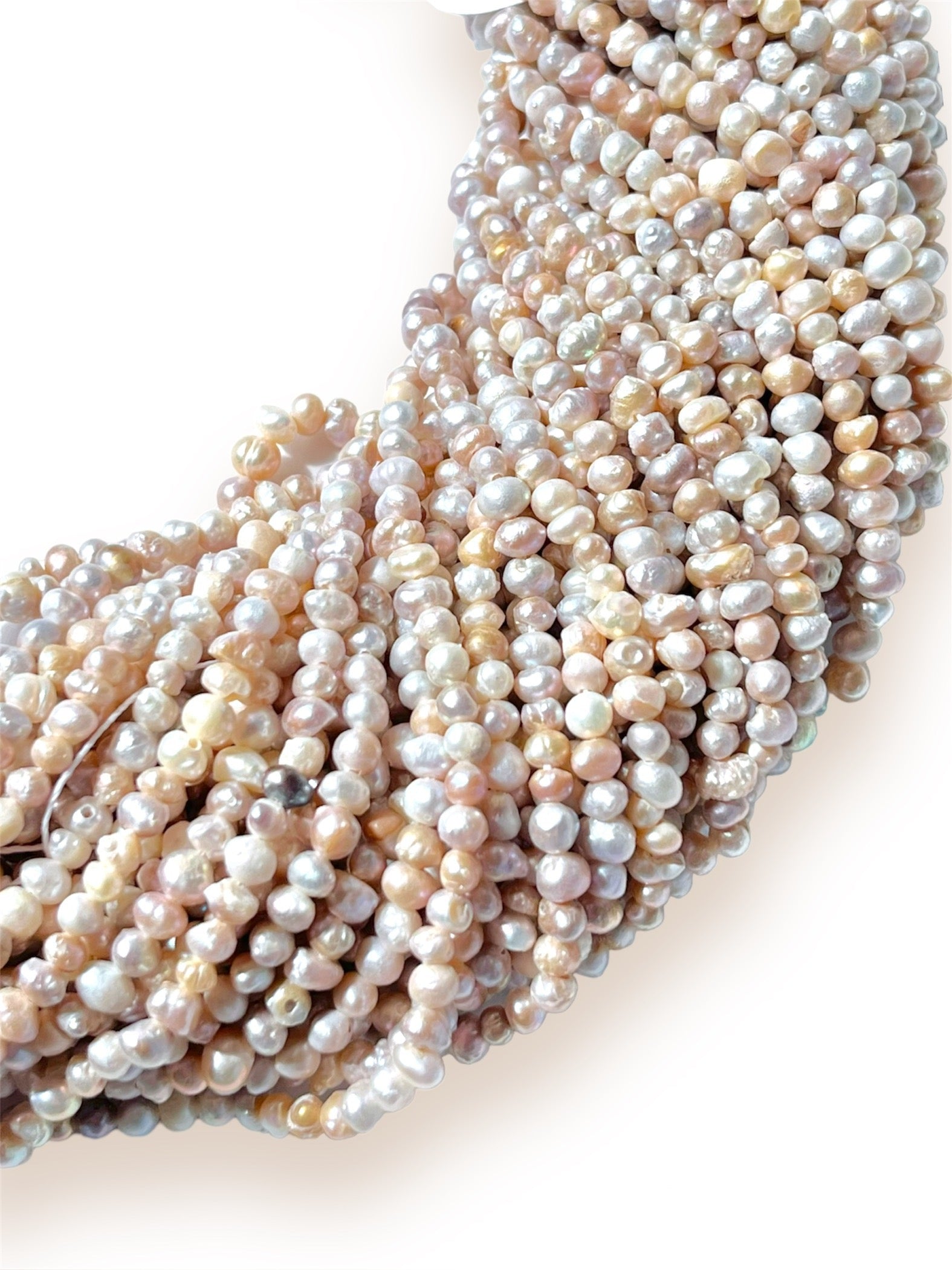 Freshwater Potato Pearl Strand, 4mm – Damaris Beads