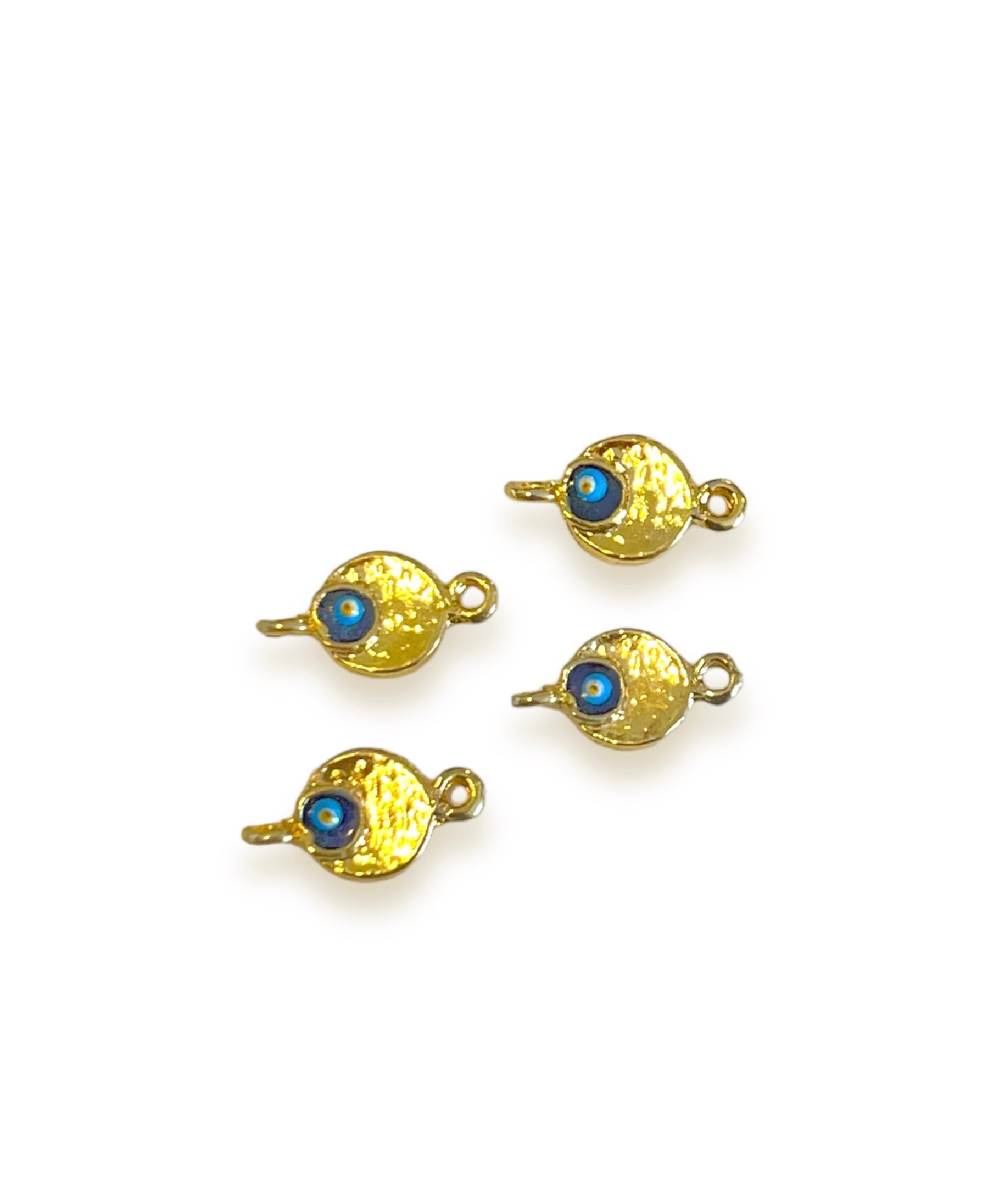 Gold Filled Evil Eye Connector, 4pcs – Damaris Beads