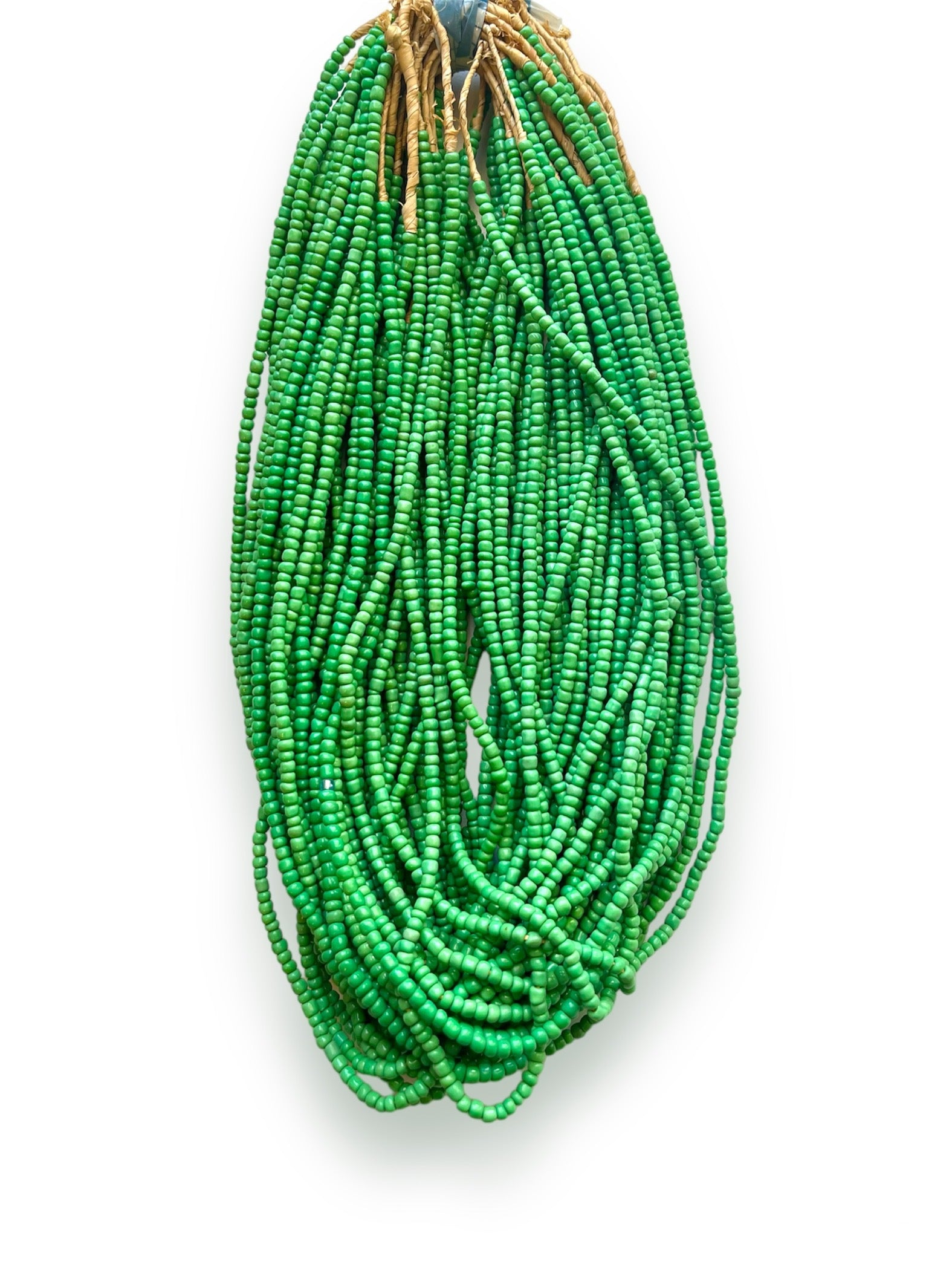 Green African Seed Bead Strand, 4mm – Damaris Beads