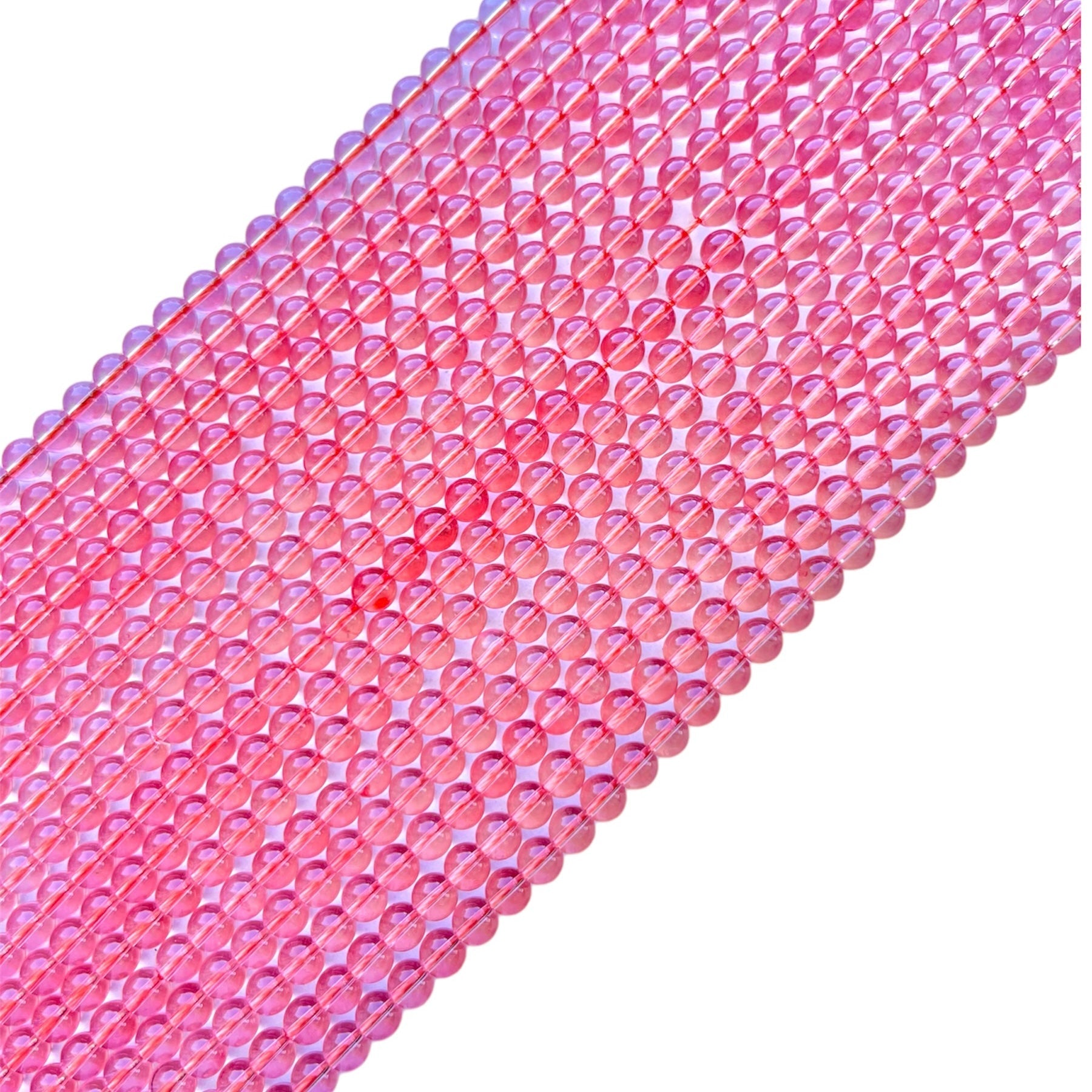 Round Crystal Pink Strand, 10mm – Damaris Beads