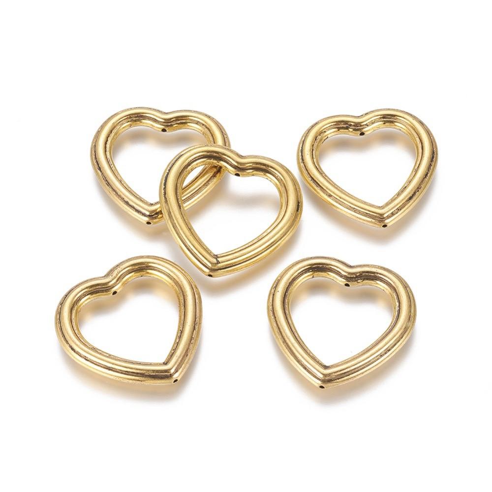 Acrylic Heart Frame, 5pcs – Damaris Beads