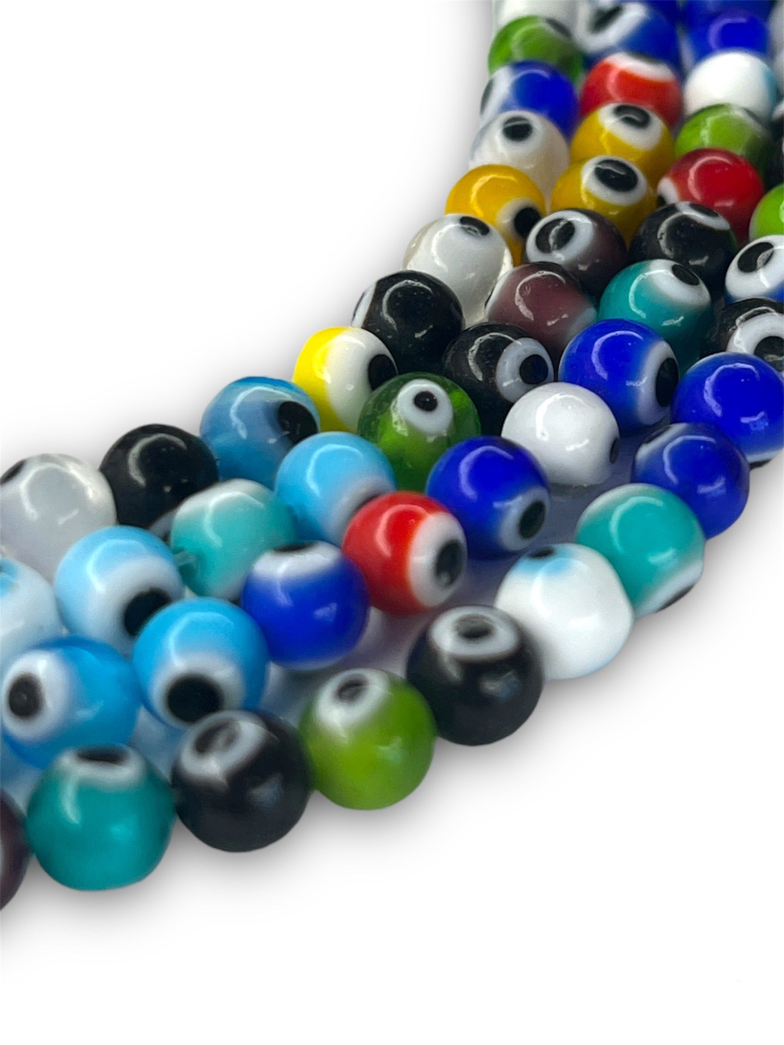 Round Glass Eye Strand – Damaris Beads