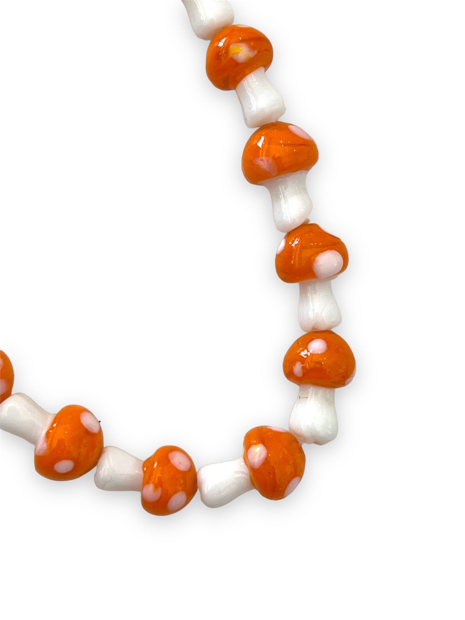 Ceramic Mushroom Strand, 16mm – Damaris Beads