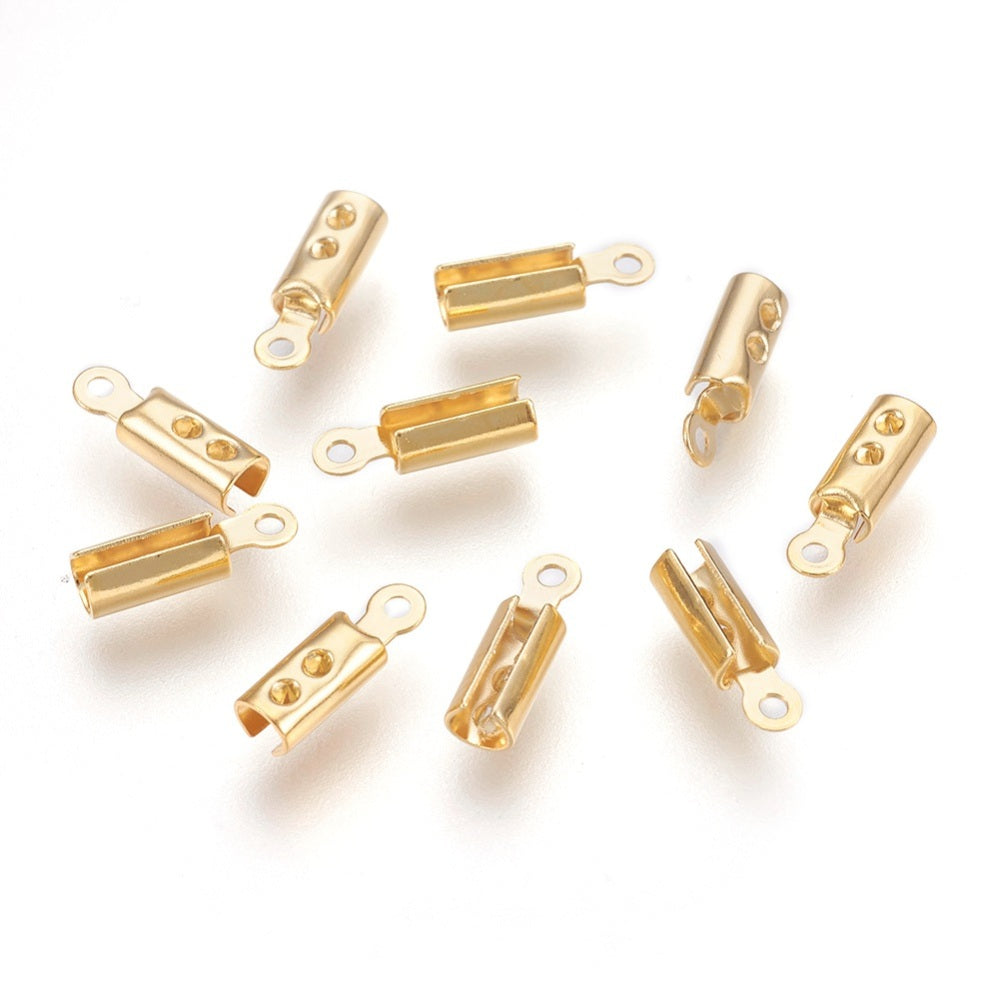Stainless Steel Crimp Ends for Cords – Damaris Beads